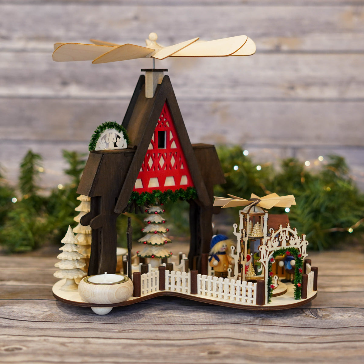 Traditional German Christmas Pyramid - 30cm (11.8in) Decoration ...