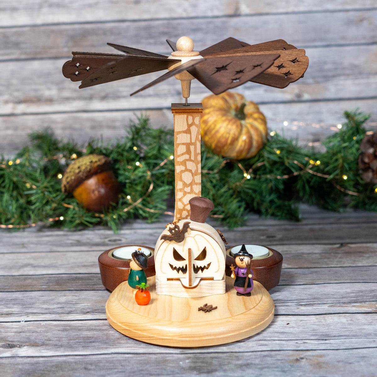 Halloween Jack-o'-lantern Smoker Pyramid 25cm/9.8in – Seiffen Haus