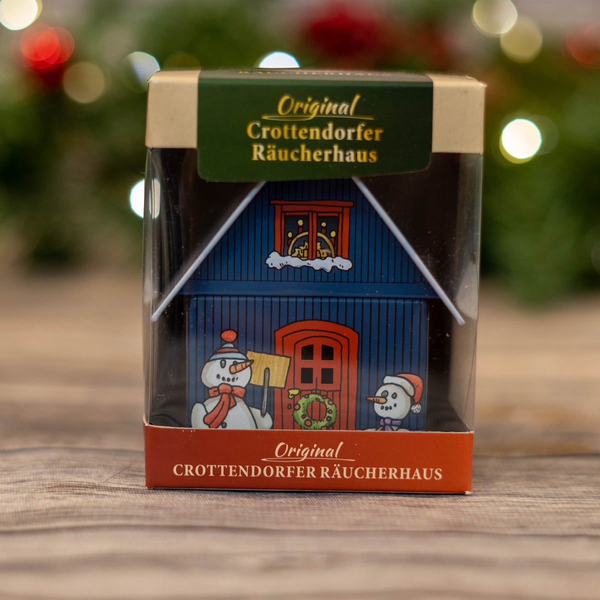 Blue Smoker House, Christmas Scene - 7x7x9 cm (2.8x2.8x3.5 in ...