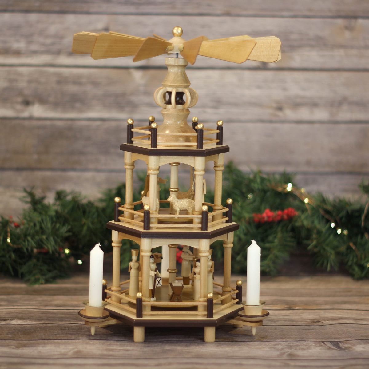 Traditional German Nativity Pyramid 34x24x24cm/13.4x9.5x9.5in – Seiffen ...