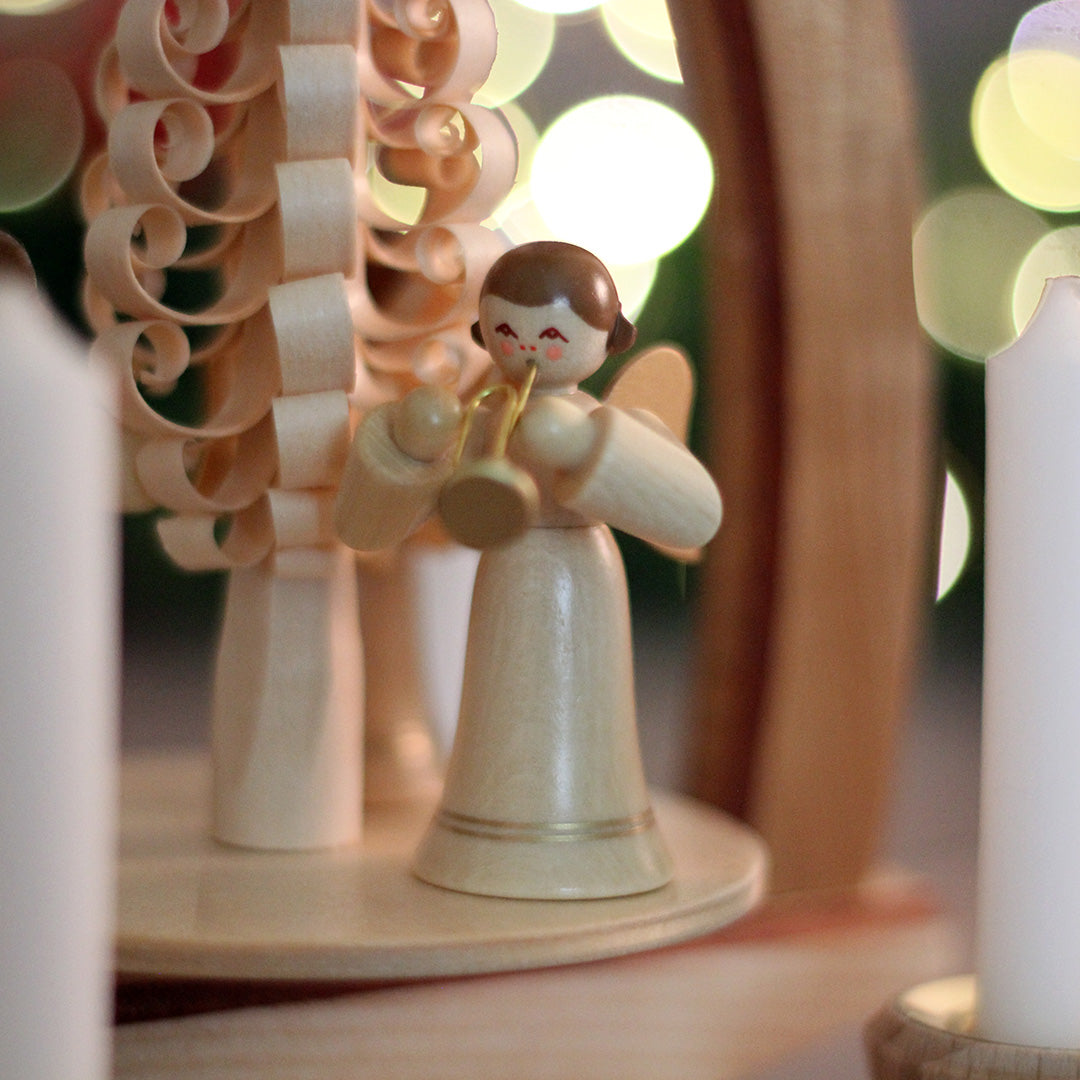Handcrafted Angel Band Pyramid, 19x19x27cm/7.5x7.5x10.5in – Seiffen Haus