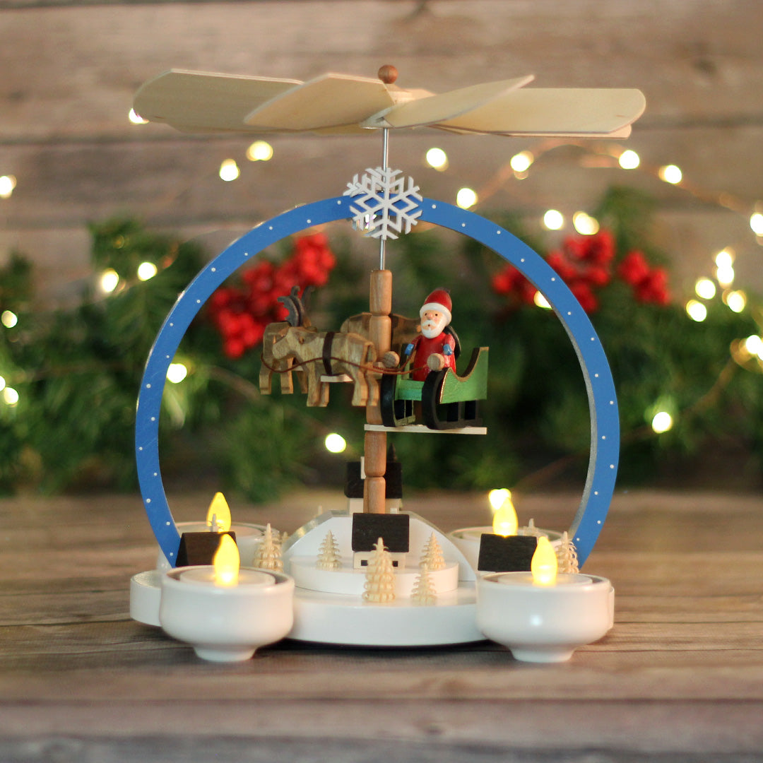 Santa on Christmas Night Pyramid Color – Seiffen Haus